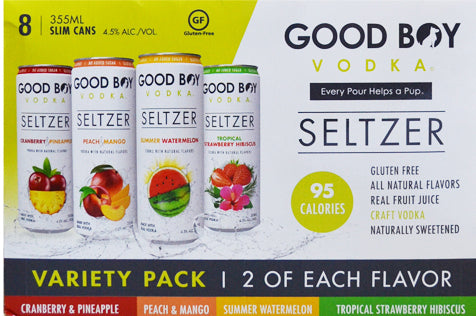 Good Boy Vodka Seltzer Variety 8 Pack – Siesta Spirits
