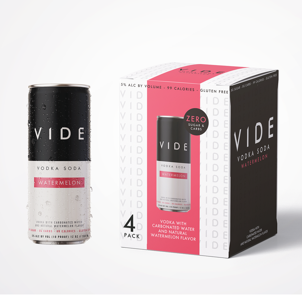 Vide Club Soda Watermelon 4pk – Siesta Spirits